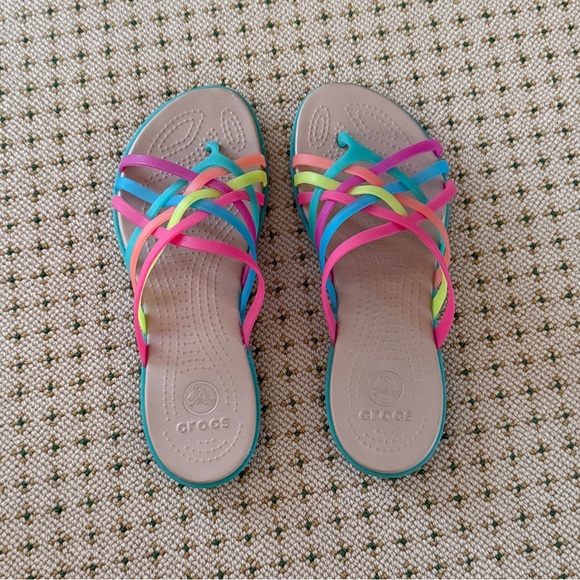 CROCS | Shoes | Crocs Huarache Multicolor Sandals | Poshmark